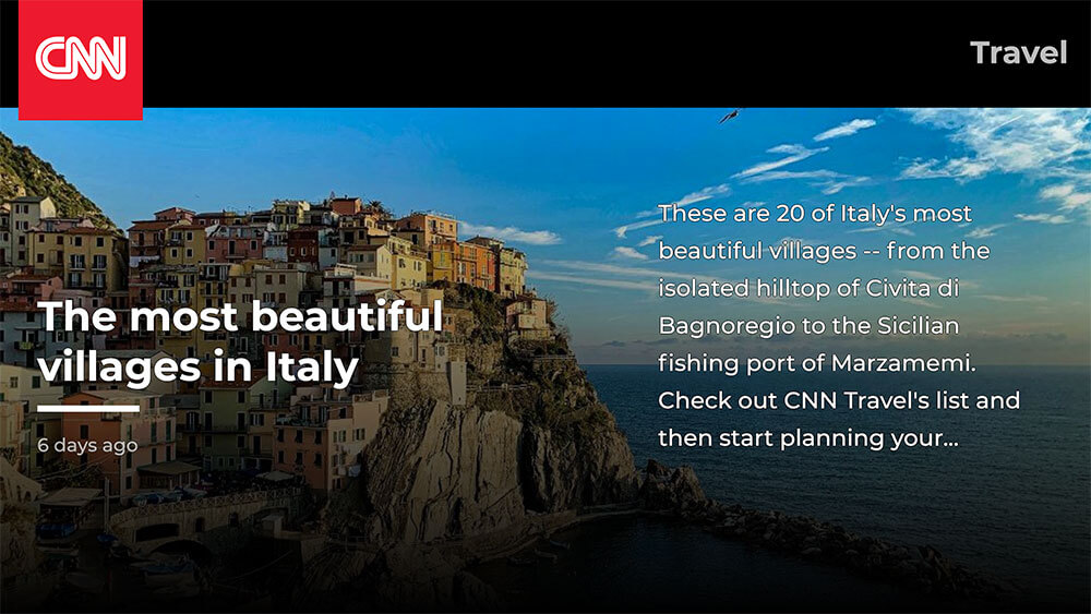 CNN news HTML5 digital signage app - Signage Rocket