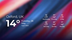 Weather HTML5 app for digital signage - Signage Rocket