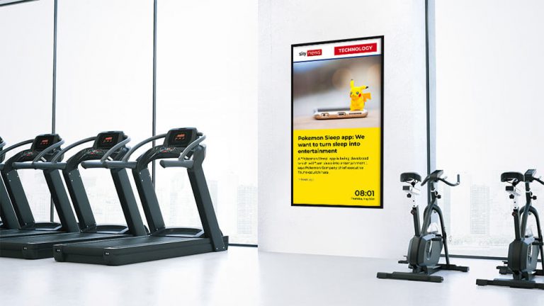 SKY news HTML5 digital signage app - Signage Rocket