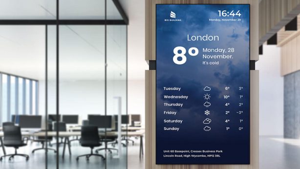 Digital signage in a modern workplace - cloud based digital signage
