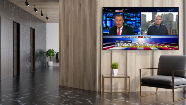 Sky News Live digital signage app - Signage Rocket